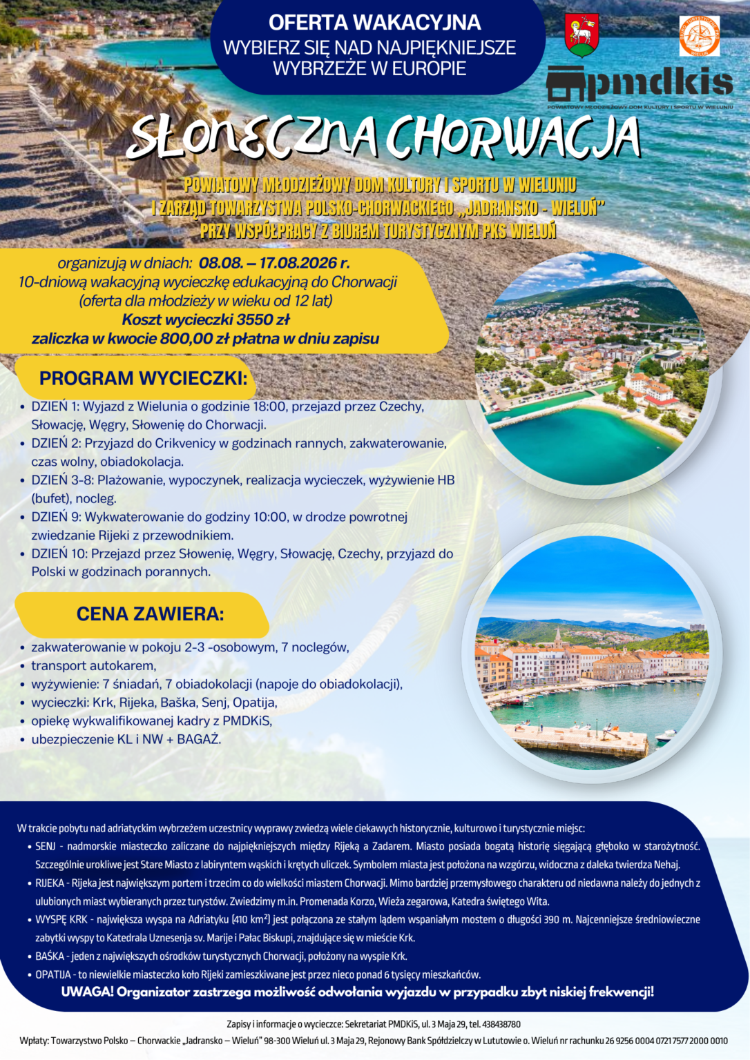 Zapraszamy młodzież do skorzystania z naszej oferty wyjazdu w okresie ...